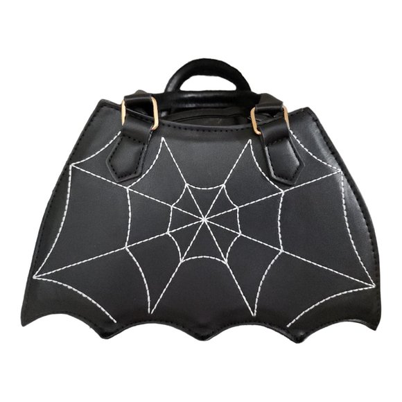 Bags | Womens Cosplay Halloween Black Spider White Web Shoulder Bag ...